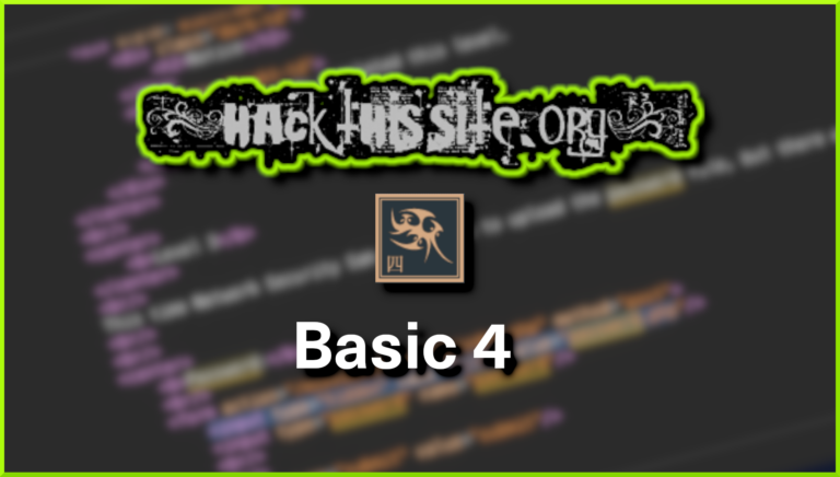 Hack This Site: Basic Web Challenges - Level 4 - haxez