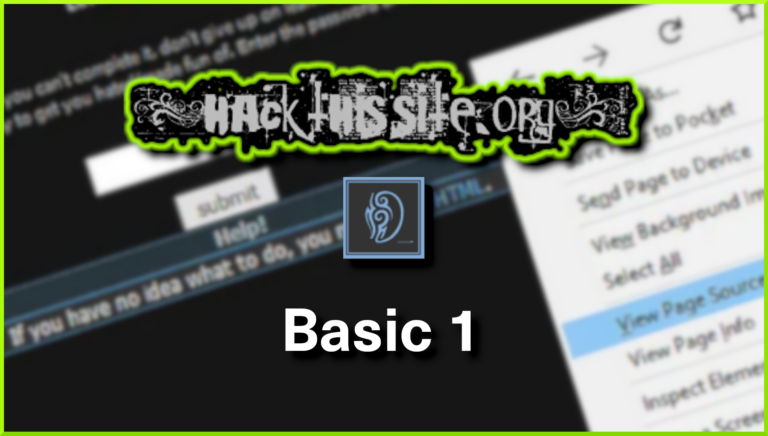 Hack This Site: Basic Web Challenges - Level 1